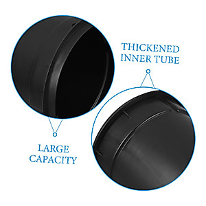 WHAMVOX Garbage Can Round Trash Can Kitchens Trash Can Round Trash Bin Wastebasket Liner Bucket Trash Bin Inner Trash Can Insert Replacement Bathroom Garbage Bin Bucket Saver Black Abs