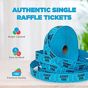 Raffle Tickets - Admit One Single Roll - Roll of 2000 Raffle Tickets (White)