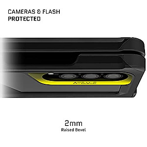 Ghostek ATOMIC Slim Case for Galaxy Z Fold 4 (7.6 Inch) - Clear Black Aluminum Metal Bumper & Shockproof Protection
