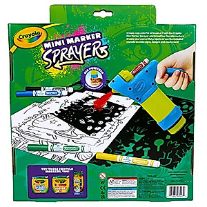 Crayola Mini Marker Sprayer, Marker Airbrush Kit, Gift for Kids, 7, 8, 9, 10