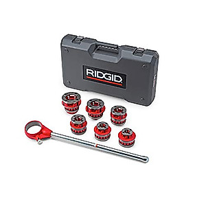 RIDGID 36475 Model 12-R Exposed Ratchet Pipe Threader Set with Carrying Case
