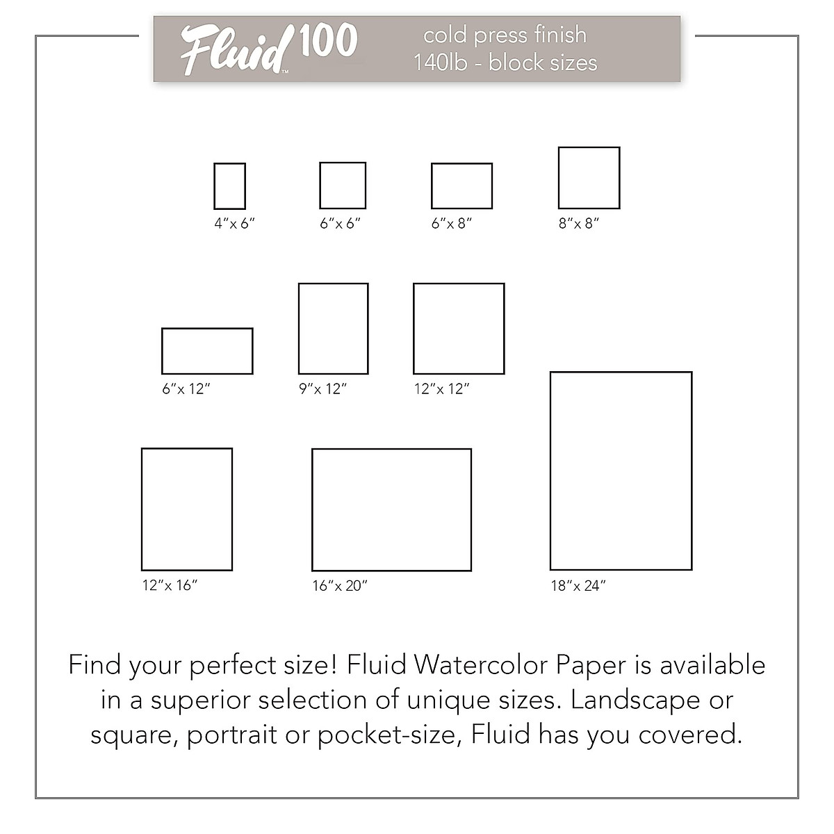 Speedball Art Products, 811210, Fluid 100 100% Cotton Artist Watercolor Paper, 8 x 8 inch Block, 140 lb Cold Press
