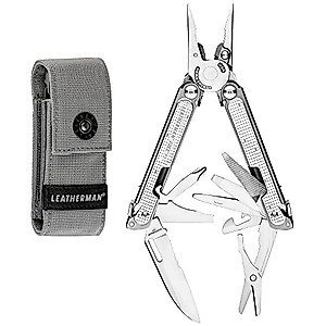 LEATHERMAN, FREE P2 Multitool with Magnetic Locking, One Size Hand Accessible Tools, Made in the USA, with Premium Nylon Sheath