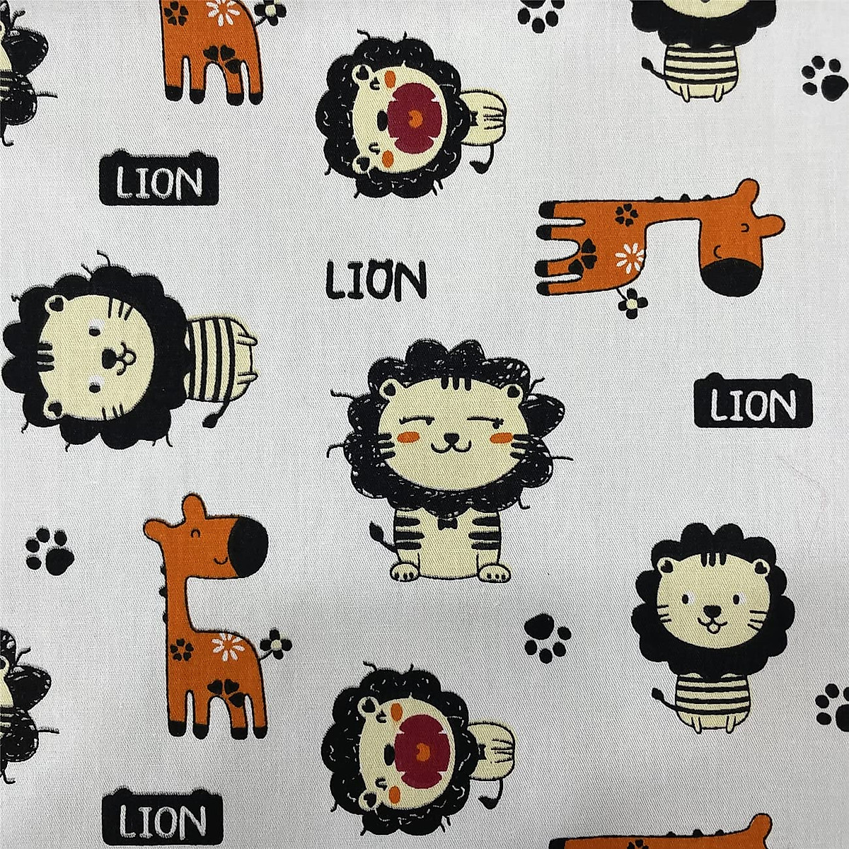 Lion Fat Quarters Fabric Bundles for Sewing Baby Boy Animal Fabric Cute Patterns Quilting Fabric for Kids 18" x 22" (6Pcs) SZRUIZFZ