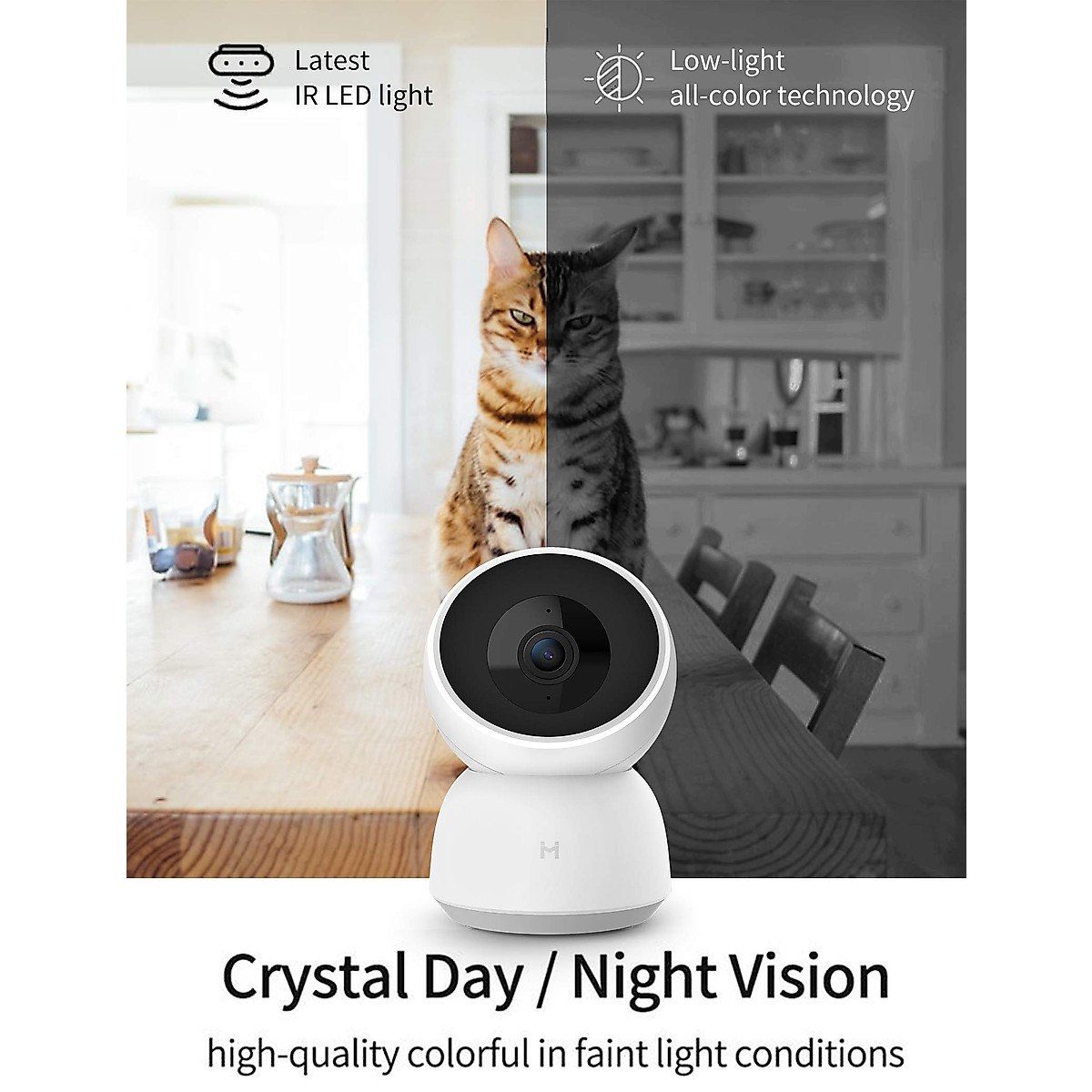 IMILAB Indoor Security Camera, C20 WiFi 1080P Surveillance IP Camera for Pet/Nanny/Baby Monitor, with Human Tracking, Night Vision, 2-Way Audio