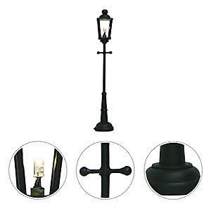 BESPORTBLE 1:12 Mini Street Light Model Dollhouse Solar Lamp Post Lights Outdoor Pathway Lantern Post Fairy Garden Decorations