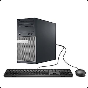 Dell Optiplex High Performance Desktop Computer Tower, Intel Quad Core i7 up to 3.8GHz, 16GB RAM, 512GB SSD, DVD, WiFi, VGA, DP, Windows 10 Pro 64 Bit-Multi-Language En/Sp/Fr(Renewed)