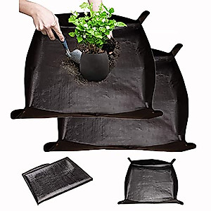 BIUWING 2PCS 39.4" x 39.4" Large Plant Repotting Mat Waterproof Transplanting Mat Indoor Plant Potting Mat Portable Gardening Mat Foldable Garden mat