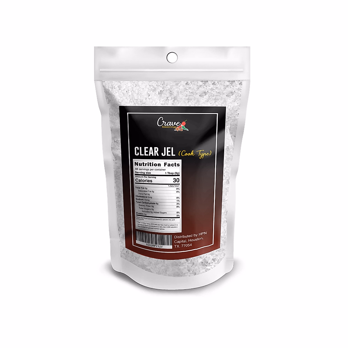 Crave Clear Jel Powder 1.75 LB Bag - Non-GMO Cook Type Powder - For Canning, Cooking and Pie Filling - Unflavored