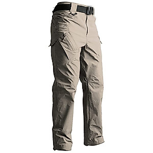 KEHAIOO Autumn Tactical Style Pants, Military Army SWAT Combat Cargo Pants, Men Casual Quick Dry Solid Trousers Gray L