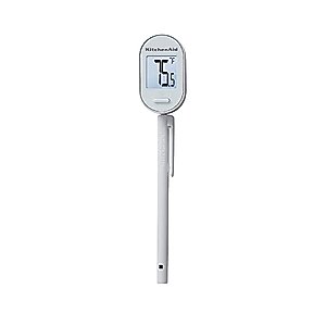 KitchenAid KQ904WH Digital Instant Read Kitchen and Food Thermometer White, Temperature Range: -40F to 482F, White