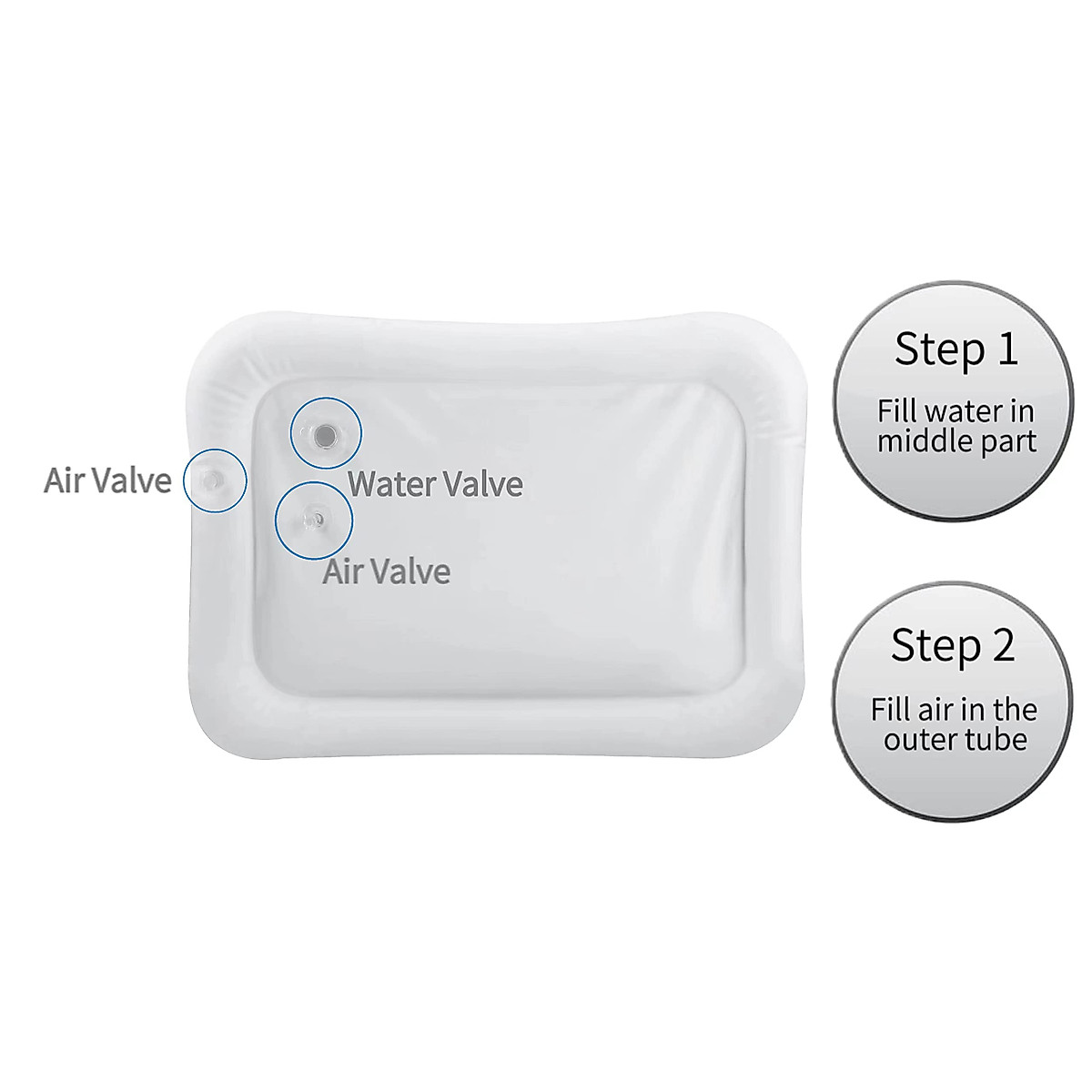 PandaEar Water Play Mat for Babies Floor, Water Tummy Time Mat, Water Pad Baby Sensory Mat, Inflatable Baby Tummy Time Water Mat for Girl Boy, Kids Infants Newborn Tummy Time Toys 0 3 6 12 Months