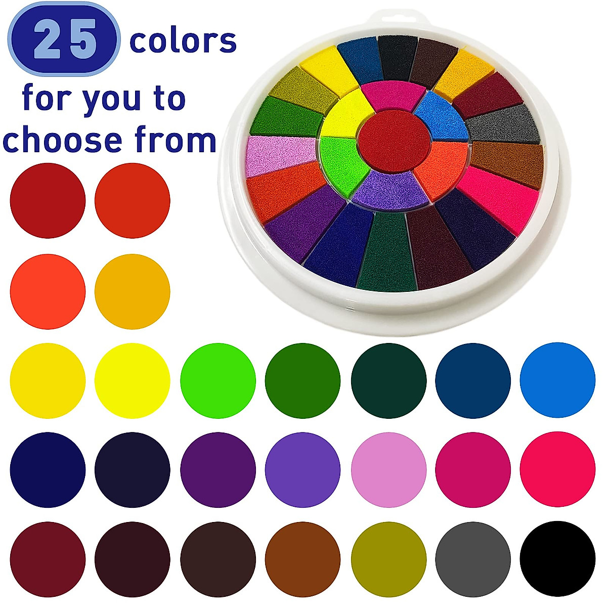 Fottaqqan 25 Color Book Finger Painting Kit Drawing Toys,Album Educational Tool Kit,Washable Children's Supplies for Birthday Kindergarten,Early Learning