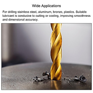 uxcell 5/16-24 UNF Straight Flute Tap Left Hand and 6.9mm Twist Drill Bit Set, Titanium Plated High Speed Steel Drilling Bit Machine Threading Tap