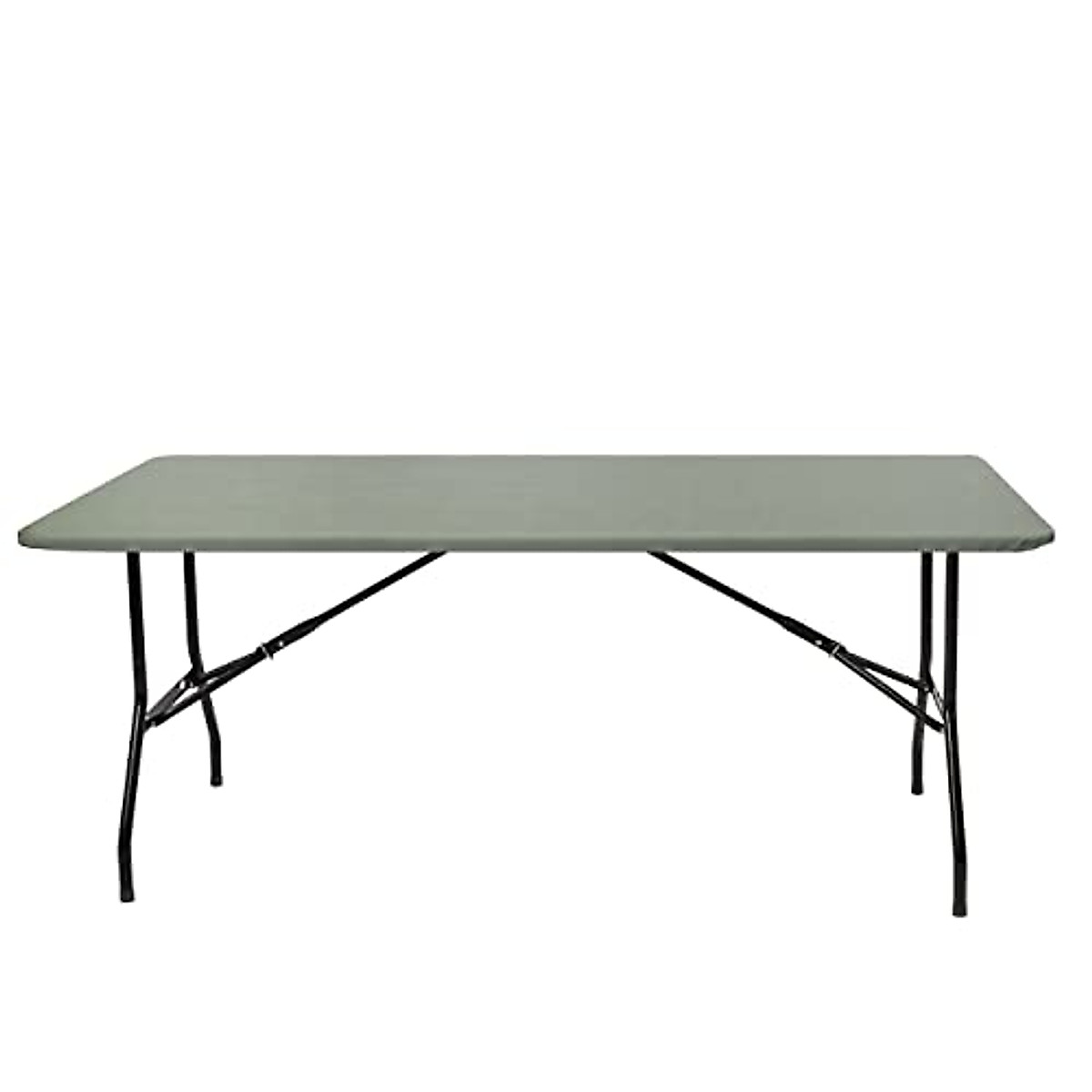 moty Folding Table Cover, Polyester Fitted Waterproof Outdoor Tablecloth Protector with Elastic for Rectangle Picnic Tables, Washable, Wrinkle Resistant, for Patio, Parties, Camping