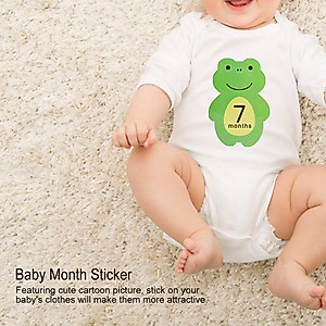 12pcs Baby Sticker, Gender Neutral Monthly Stickers for Baby boy or Girl, Create Beautiful Memories with Our Cute Animal Designs