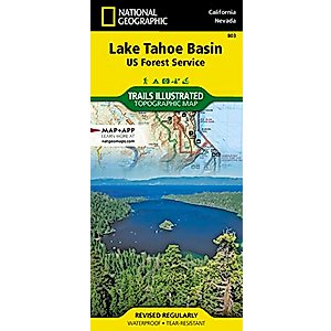 Lake Tahoe Basin Map [US Forest Service] (National Geographic Trails Illustrated Map, 803)