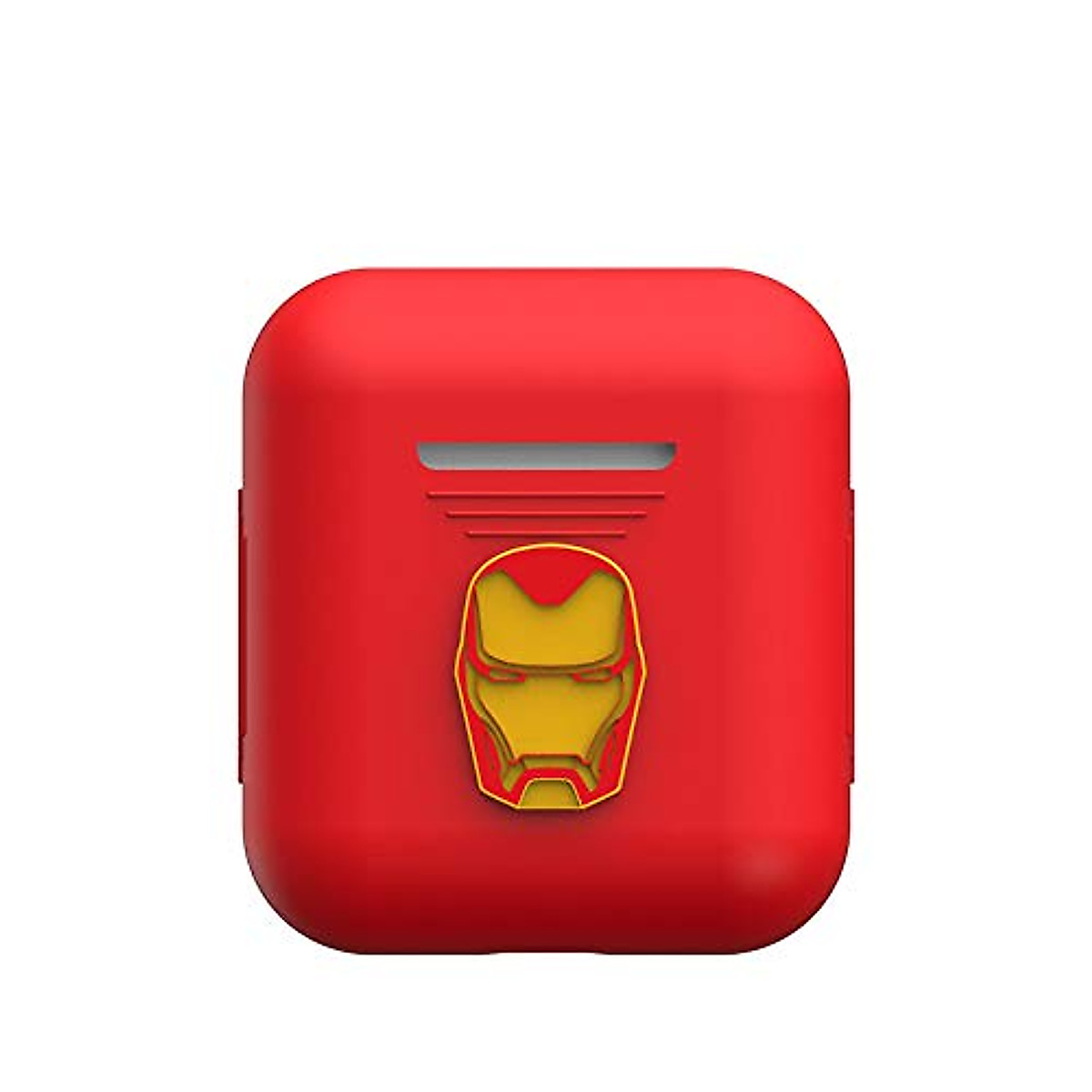 TinPlanet Marvel Avengers Series Protective Silicone Case Compatible with Apple Airpods 1 & AirPods 2 [Front LED Not Visible], Iron Man (Red)