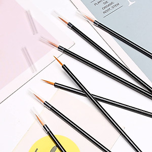Akstore Disposable Eyeline Mascara Brushes Eyelash Brush Wands Applicator Makeup Brush Tool Kits (Black-Yellow 200PCS)