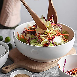 DOWAN Serving Bowls, Mixing Bowl Set, 86/36/24/8.5 Ounces Mixing Bowls for Kitchen, White Serving Set, Serving Bowls Set of 4, Ceramic Bowl Sets for Eating Different Sizes