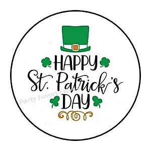 48 Happy St Patrick's Day Patricks Day Envelope Seals Labels Stickers Party Favors 1.2" Round
