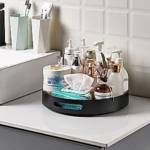 Lazy Susan Organizer, LALASTAR Lazy Susan Turntable for Cabinet, Metal Lazy Susan Kitchen Spice Rack Organizer, Black Lazy Susan for Countertop, Panty, Refrigerator, 11.5"