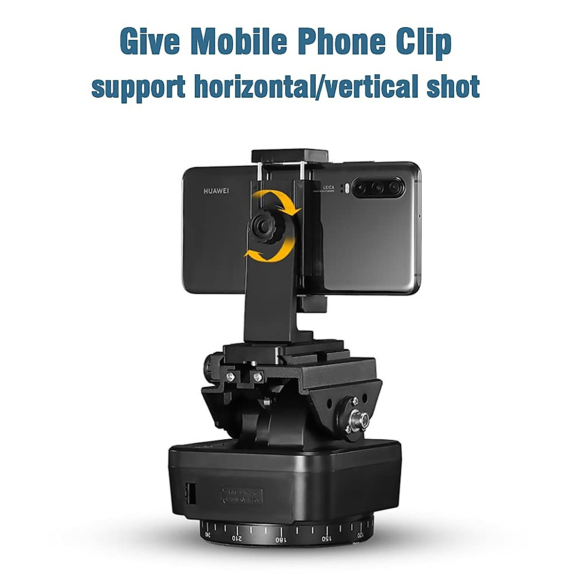 Mcoplus YT-1000 Remote Control Pan Tilt Head, Automatic Motorized Rotating Panoramic Head for Smartphones/DSLR Cameras/Action Cameras (Limited Weight Under 1kg)