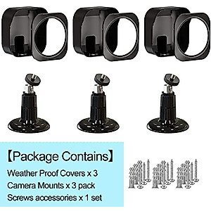 All-New Blink Outdoor Camera Mounts, Weatherproof Protective Cover and 360 Degree Adjustable Mount for Blink Home Security (3 Pack)