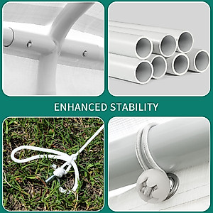 YITAHOME 20x32FT Heavy Duty Party PVC White Tent Wedding Event Shelters Upgraded Galvanized Ripple Canopy with Large Roof Removable Sidewalls & 4 Storage Bags 600D Oxford Commercial