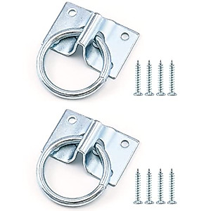 QWORK 2" Cross Tie Rings for Horse Through, 2 Pack Tie - Equestrian and Livestock Ties Loop Hay Net Loop Horse