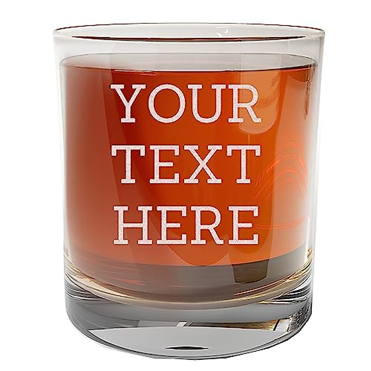 Personalized Etch 11oz Custom Whiskey Glass, Bourbon Glass, Engraved, Birthday Gifts for Men Dad Husband Groomsmen Gifts, Customized, Unique Customizable Message, Your Text Here