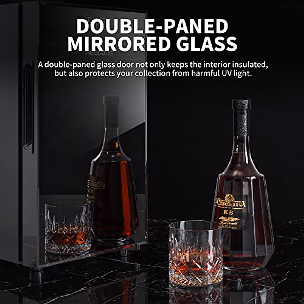 NEEDONE 350 Count Electric Cooler Cabinet, Made with Spanish Cedar Wood Shelves & Drawer with Hygrometer, LED Lighting, Cooling Function, Gift for Men