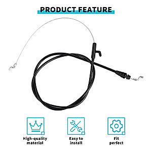 IDEASURE 946-04661 746-04661 Control Cable Compatible with MTD Craftsman Troy-Bilt Yardman Cub Cadet Bolens Murray Lawn Mower, Replaces 946-04661A, 746-04661A