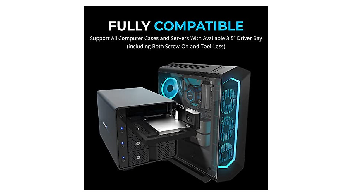 SABRENT 2.5” SSD & SATA Hard Drive to Desktop 3.5” SATA Bay Converter ...