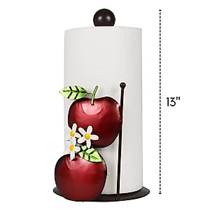 Decorative Apple Paper Towel Holder, Easy Tear Paper Towel Stand for Your Kitchen Countertop, Looks Great with Any Farmhouse or Apple Decor