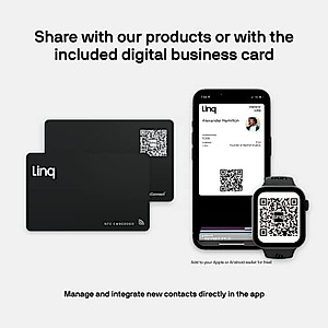 Linq Digital Business Card - Smart NFC Contact and Networking Card (Purple)