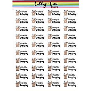 Grocery Shopping Planner Sticker | Libby and Lou Sticker Co