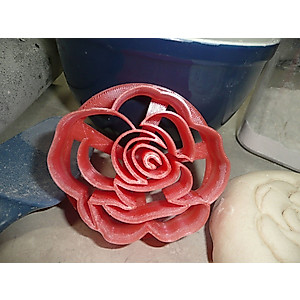 ROSE FLOWER SET OF 2 SIZES CONCHA COOKIE CUTTERS MEXICAN SWEET BREAD STAMPS MADE IN USA PR1760