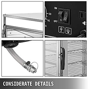 VEVOR 110V Commercial Bun Steamer, 5-Layer Restaurant Bun Warmer, Electric Food Steamer with 11.8x11.8-Inch Racks, 30-110℃/86-230℉ Bun Bread Steamer Machine, 900W Hot Dog Steamer Warmer, for Buffet