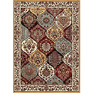 Well Woven Barclay Wentworth Panel Ivory Traditional Area Rug 5'3" X 7'3"