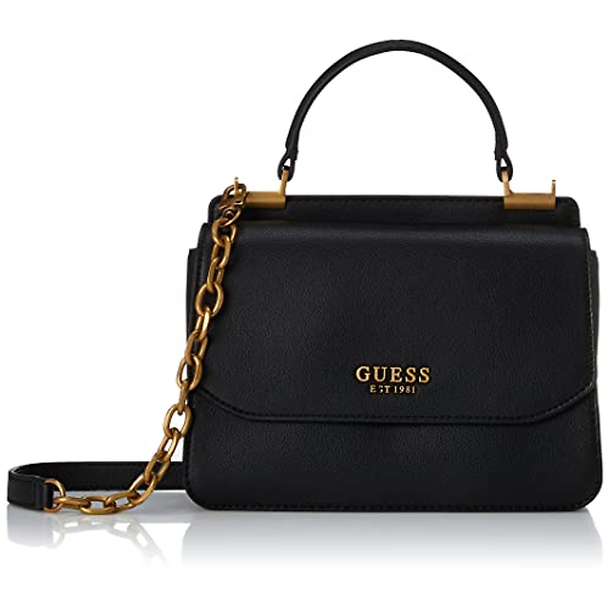 GUESS Kristle Top-Handle Flap Black One Size