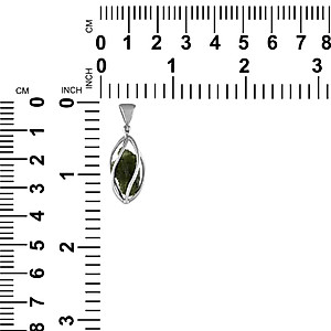 Starborn Rough Moldavite Silver Cage Pendant (35)