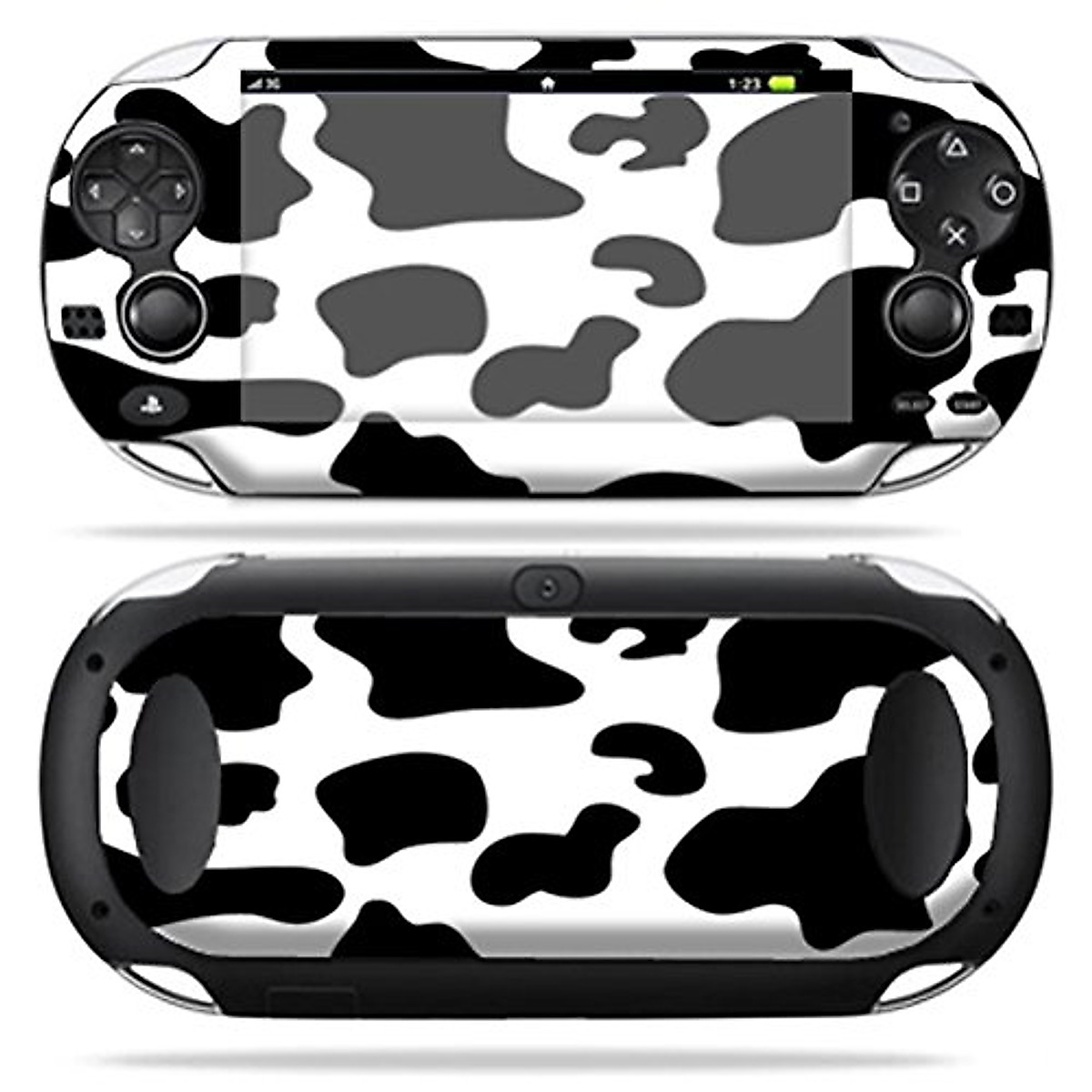 MightySkins Skin Compatible with PS Vita PSVITA Playstation Vita Portable wrap Sticker Skins Cow Print