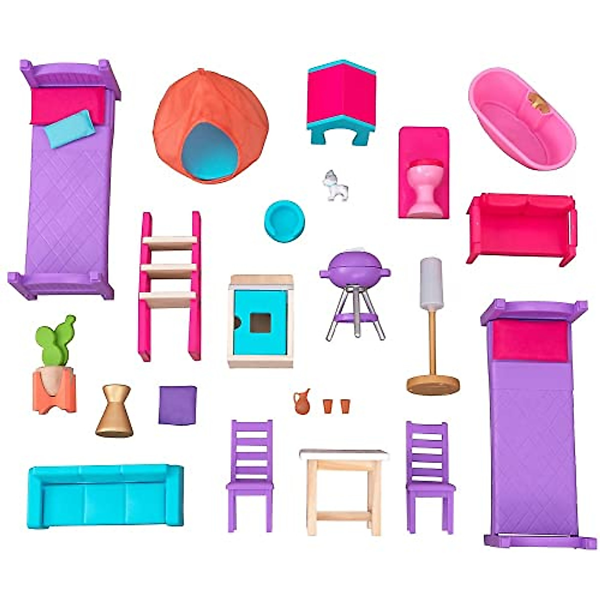 KidKraft Pool Party Mansion Dollhouse with 26 Accessories - 3+ Years 4ft 11 Inches 1.5m