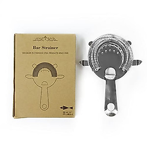 Sky Fish Hawthorne Cocktail Strainer Stainless Steel Bar Strainer Professional 4 Prong Strainer with 100 Wire Spring