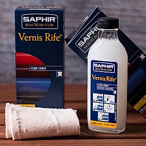 SAPHIR Vernis Rife - Patent Leather Cleaner - Shine, Clean and Protect against Cracking - Neutral - 100mL