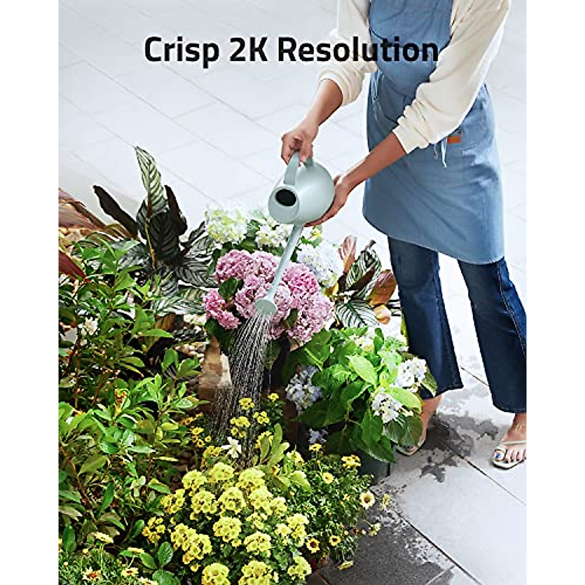 eufy security, SoloCam E40, Outdoor Security Camera, Advanced AI Person-Detection, Two-Way Audio, 2K Resolution, 2.4 GHz Wi-Fi Only, IP65 Weatherproof, No Monthly Fee