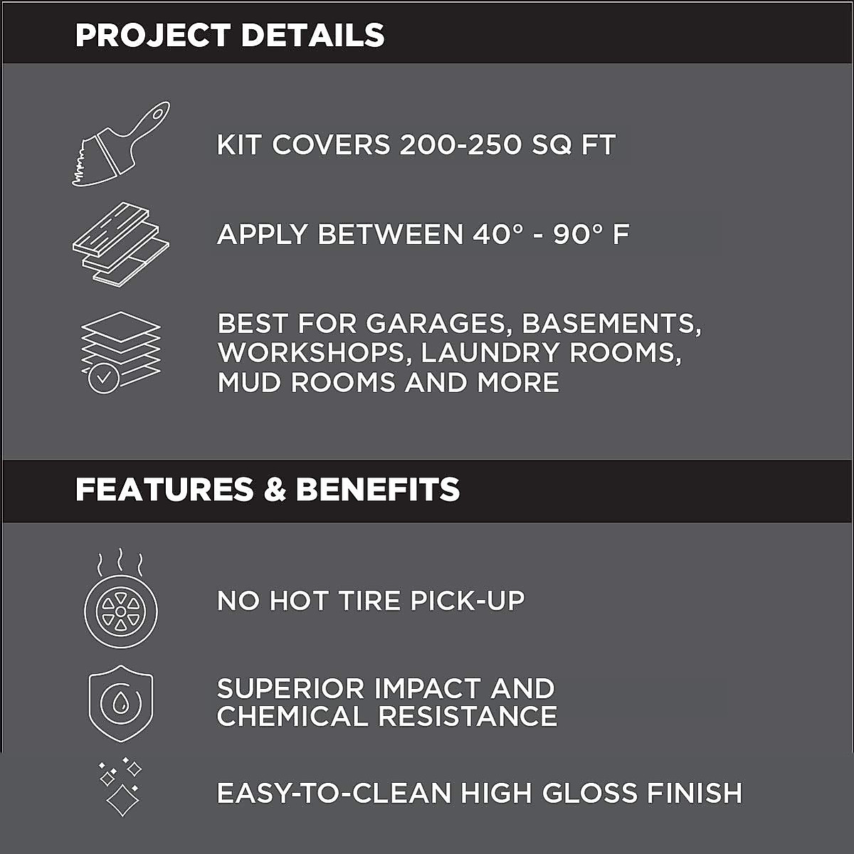 Rust-Oleum 60007 Rocksolid Polycuramine Garage Floor Coating, Tan, 1 Car Kit