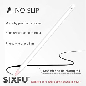 SIXFU 30 PCS Paper Feel Silence Covers for Apple Pencil Tips, Rubber Silicone Protectors for iPad Pencil 2nd Generation/1st Gen Apple iPencil Replacement Nib Case(Pink)