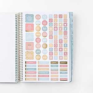 PPP 2023 Home Planner (Blue Leaf) | Work from Home Planner w/Stickers | Daily Checklist | Monthly Budget Worksheet | Monthly Calendar Layout | Vacation Checklist | Coil Binding | Poly Laminated Cover